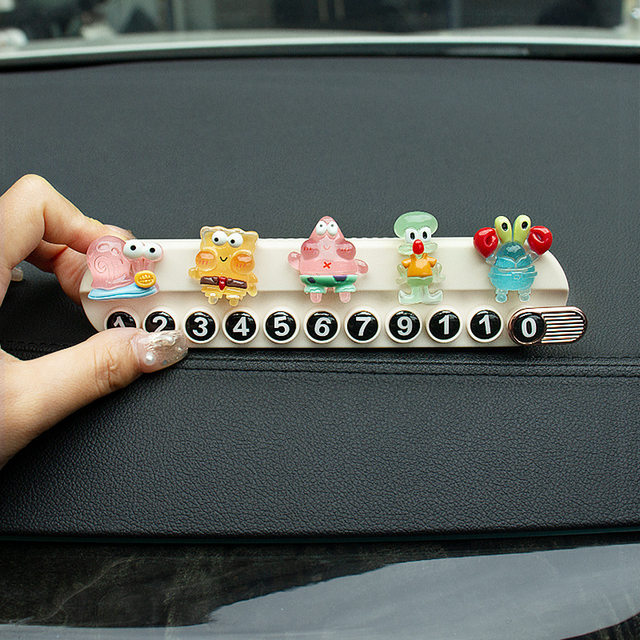 Car aromatherapy multi-functional car number plate cute cartoon ...