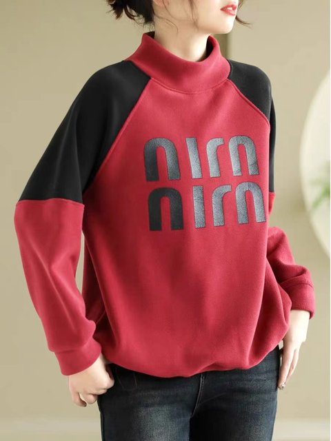 Large size Oli Pin color plugs shoulder sleeve sweater Women in winter ...