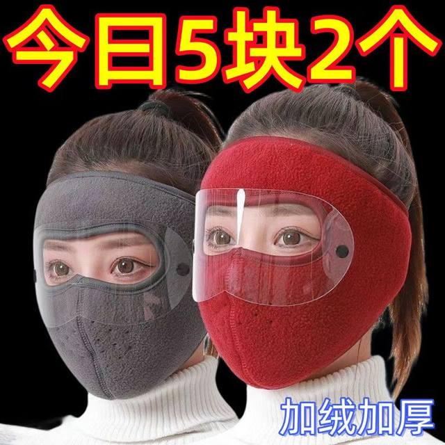 Winter warm large mask, eye protection, full face, cold wind protection ...
