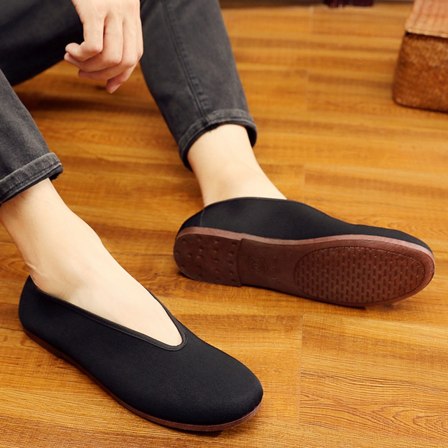 Chinese style old Beijing men's shoes retro traditional Chinese casual ...