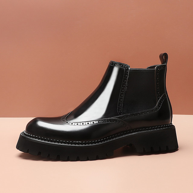 Men's short Chelsea boots, plus velvet, fashionable and versatile ...