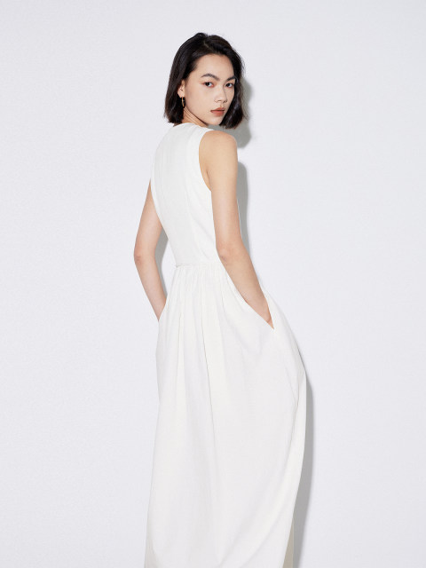 THORNSAURA Cleanfit pure design dress women's pleated waist slimming skirt