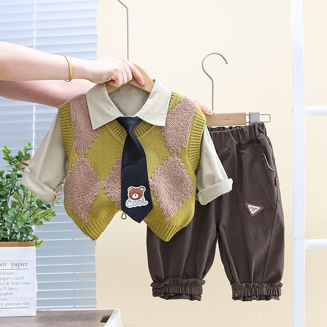 Children's clothing boys' autumn clothing set 2024 new baby children's ...