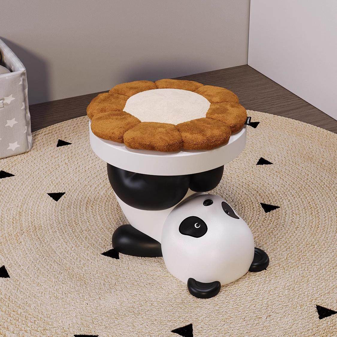 Cute Panda Shoe Bench - Fiberglass Hallway Stool