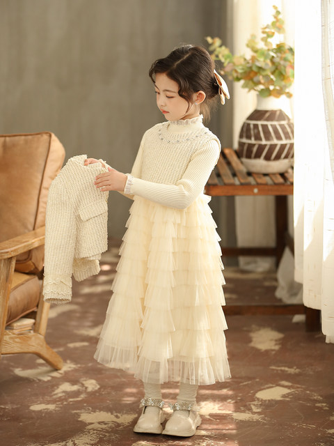 Girls two -piece set 2024 autumn and winter temperament small incense ...