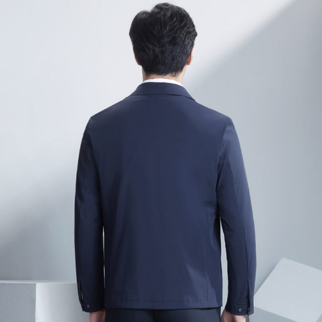 Hongdu men's jacket, middle-aged and elderly lapel business gentleman ...