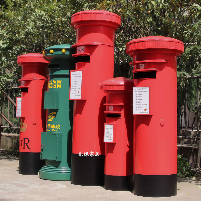 Iron mailbox British mailbox extra large model retro mailbox mailbox ...