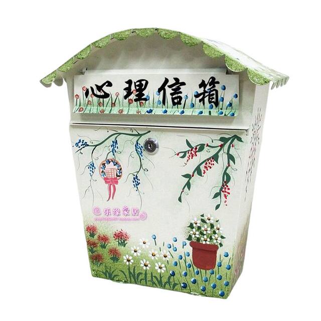 Pastoral European-style mailbox, rain-proof letter box, outdoor wrought ...