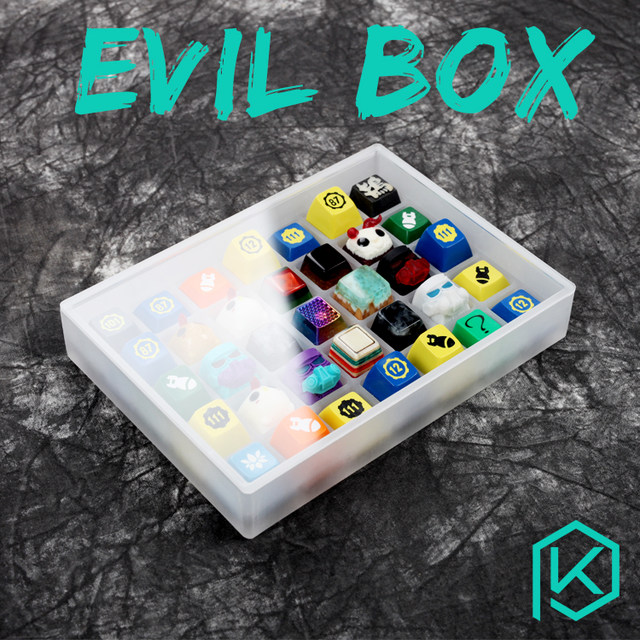 evilbox sandblasting acrylic engraved keycap box personality sagmkoemdsa resin original factory