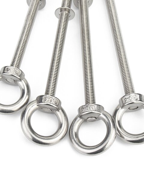 304 stainless steel extended eye screws, ring bolts, wall screws, nuts ...