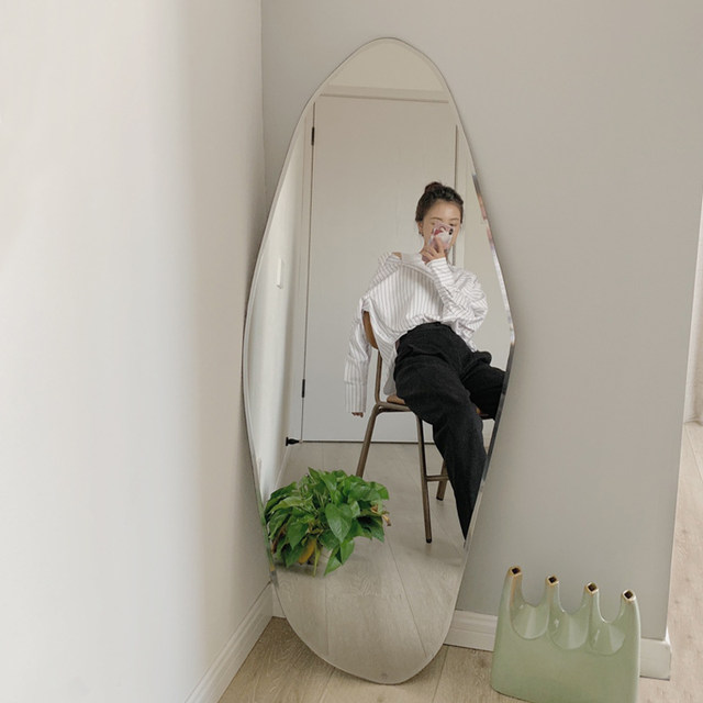 Irregular dressing mirror designer full-length mirror special-shaped ...
