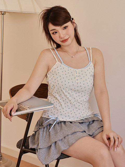 Large size fat mm pure desire bm floral suspender vest for women in ...