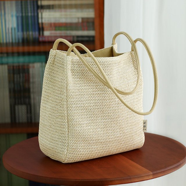 Fabric weaving bag 2024 new lazy wind in summer grass compilation ...