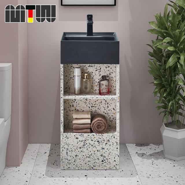 Nordic column washbasin balcony bathroom small apartment art washbasin ...
