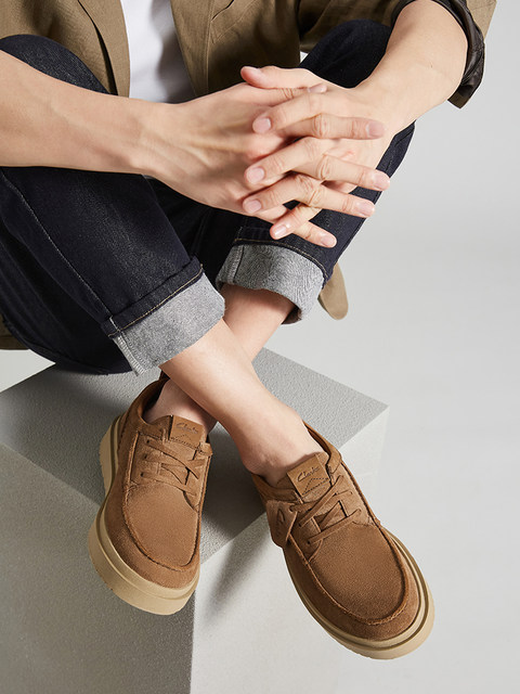 Clarks its music Polden MOC men's shoes new British thick bottom retro ...