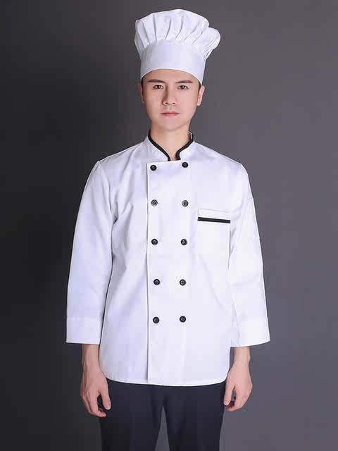 Chef work clothes for men short-sleeved long-sleeved rental hotel ...