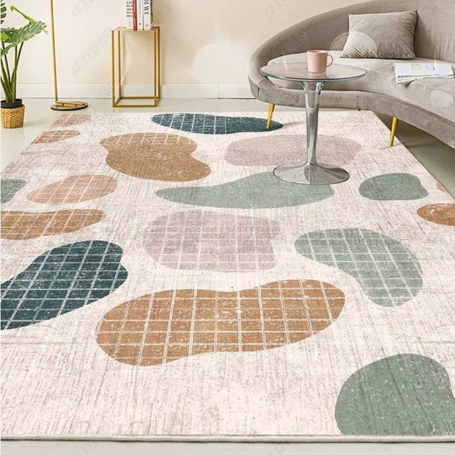 High-end thickened imitation cashmere living room carpet, modern simple ...