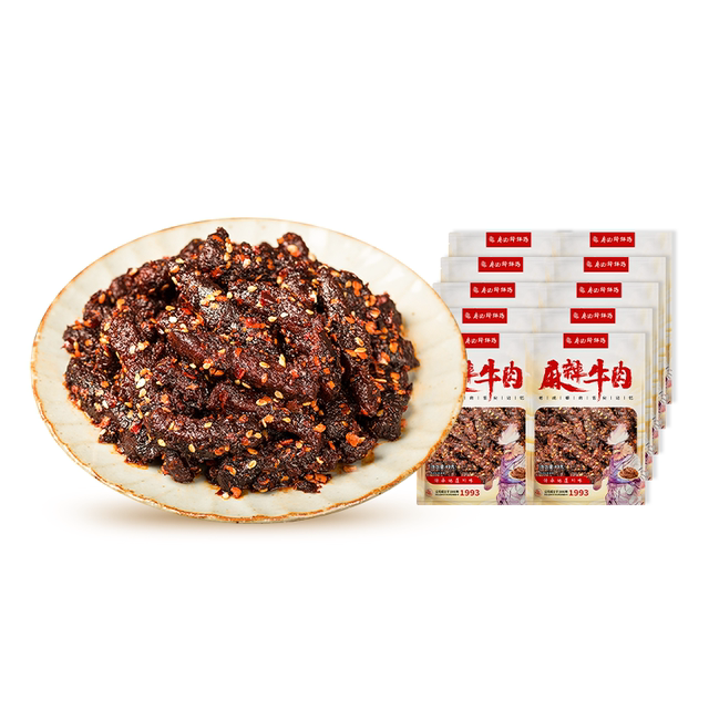 Liaoji Spicy Beef 10 bags Sichuan specialty snacks