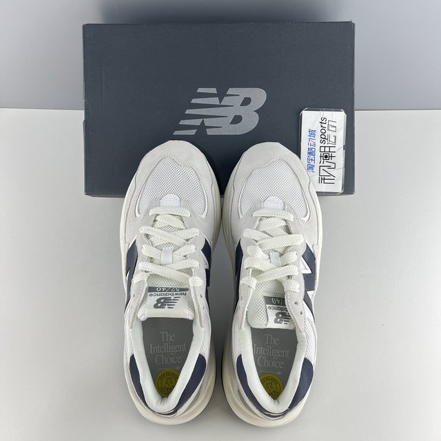 New Balance NB 5740 White Blue Men and Women Comfortable Seismic Anti ...