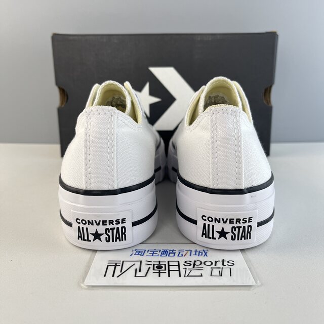 Converse Converse All Star white female Thick Sole heightening classic ...