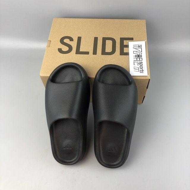 Adidas Adidas YeezySlide black onyx men and women Kanye coconut sandals ...