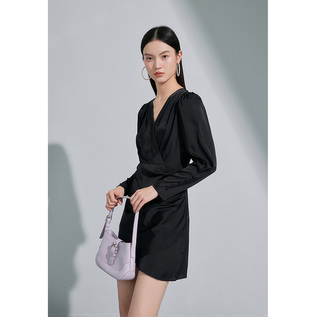 MOFAN Mofan elegant V -neck wrapped chest high -waist one -step skirt 2024 Early autumn style ...