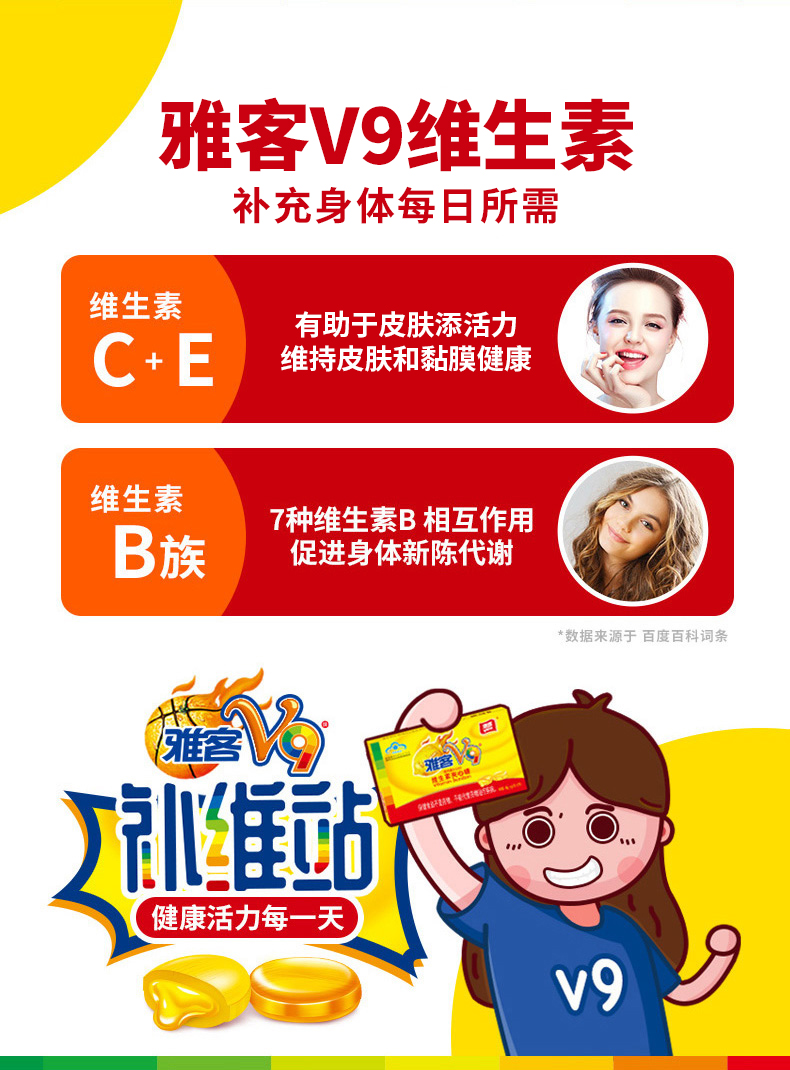 Yake v9 48g*4 boxes of 32 hard candy sandwich candies | Yake