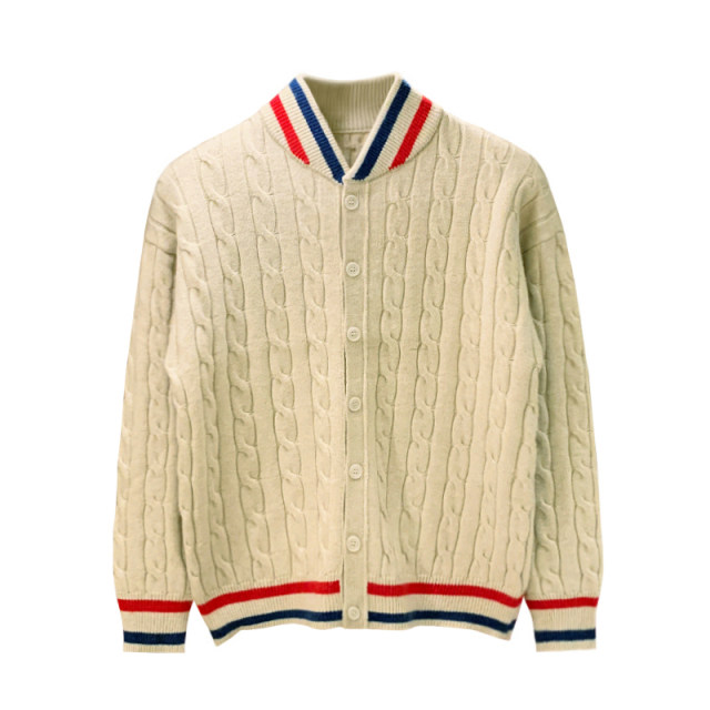 College Style Cardigan Sweater Men's Warm Clothes Winter New Thick ...