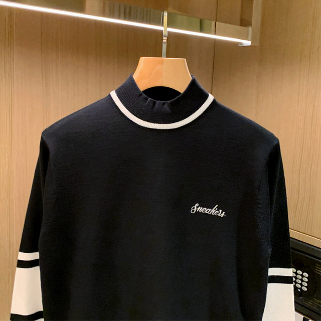 European and American trendy color-blocking clothes for men ...