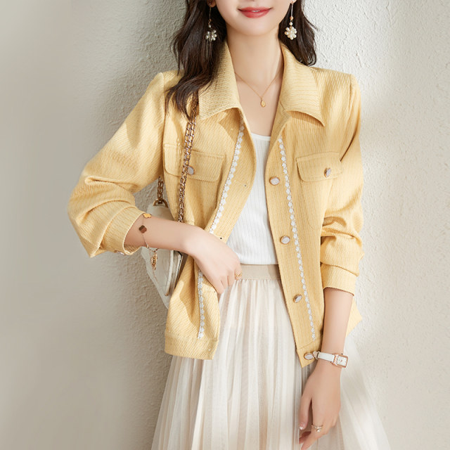 Yellow Jacket Women's Xiaoxiangfeng 2024 New Spring and Autumn Style ...