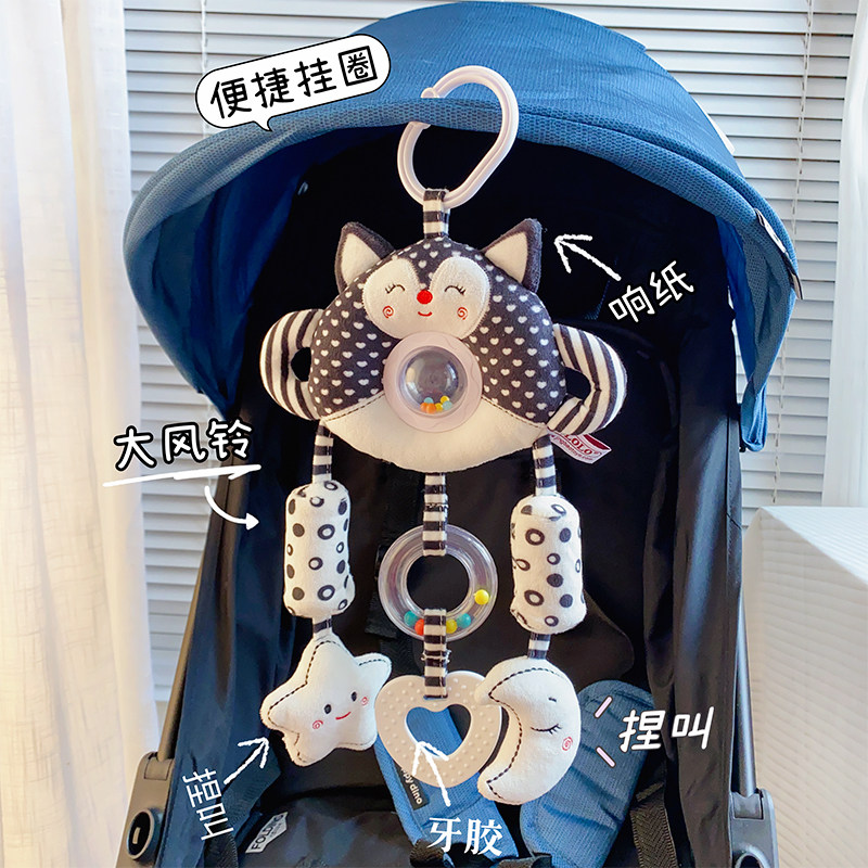 Baby Black & White Hanging Rattle Toy - Newborn to 6 Months