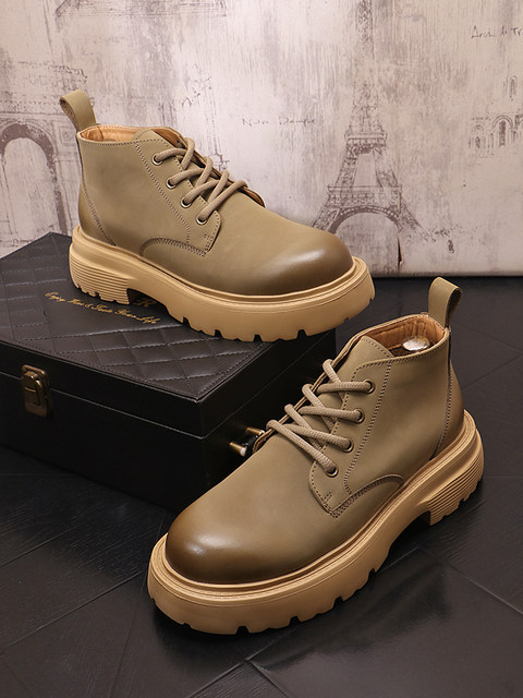 Warm Short Boots for Men in Autumn and Winter Retro British Style Boots ...