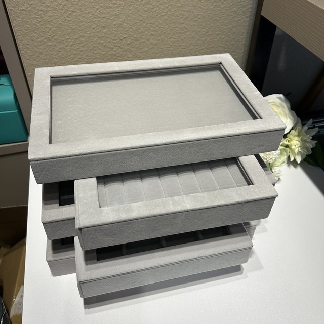 Large-capacity Internet celebrity jewelry ring tray with lid, pendant ...