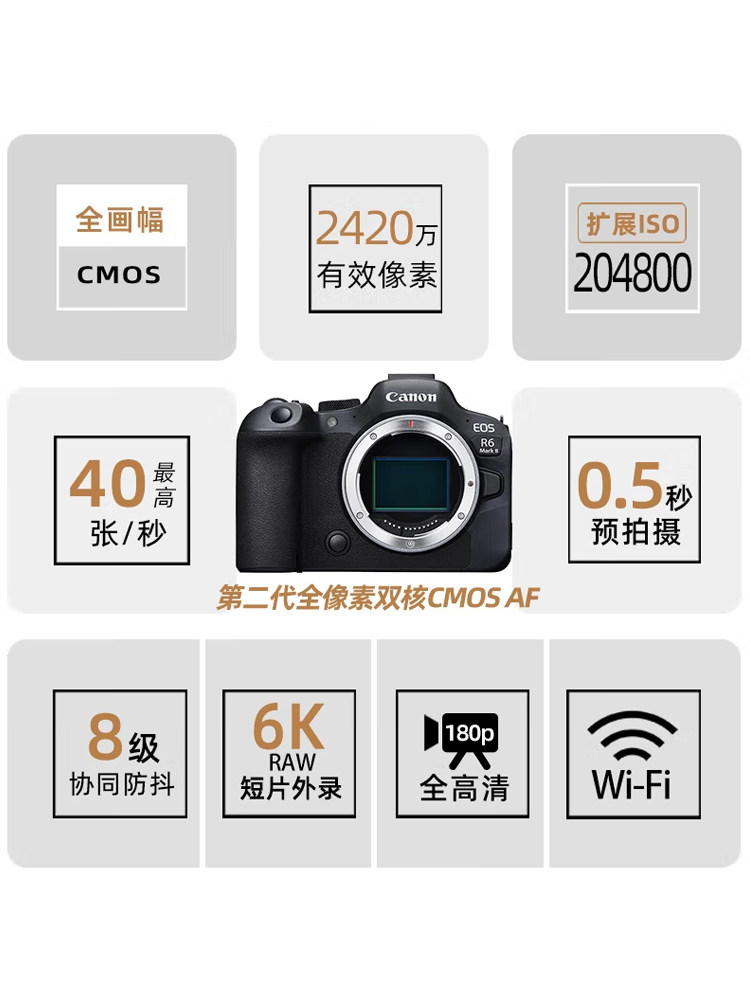 Máy ảnh không gương lật Canon EOS R6 Full Frame - 30MP 8K Chuyên nghiệp