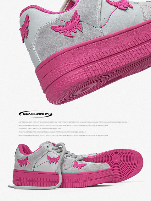 Mori Rose Red Butterfly OR Bat Board Shoes Male Various Ins Tide Autumn ...