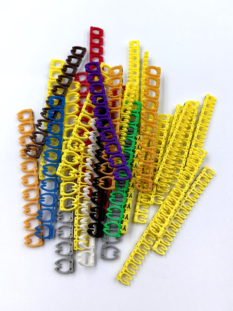 Snap-On Number Tubes, Colorful 5E Category Network Cable Identification ...