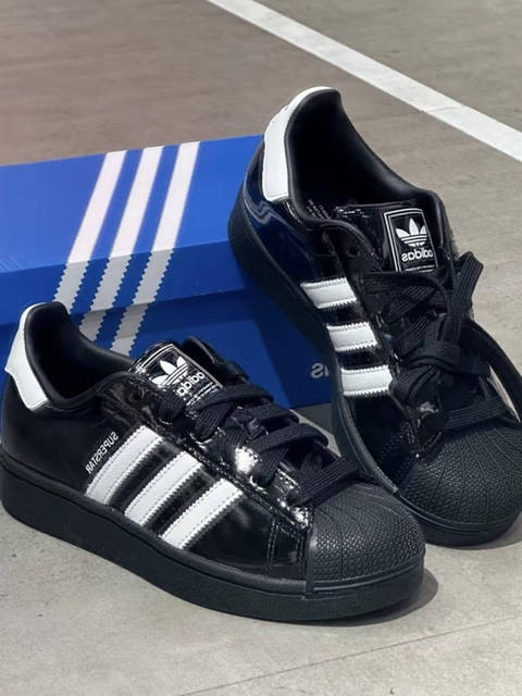 Adidas Clover Men's and Women's Shoes SUPERSTAR Patent Leather Shell ...