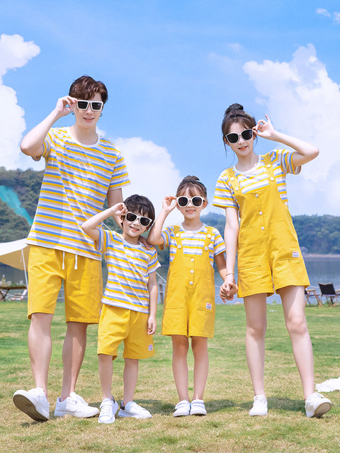 Family Matching Summer Outfits for Three or Four Members, Mother ...