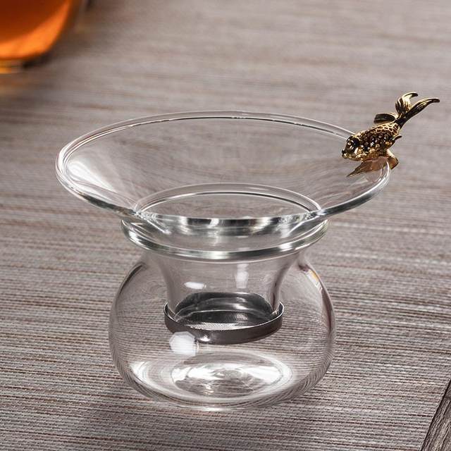 Taiwan heat-resistant glass tea leakage tea filter creative tea filter ...