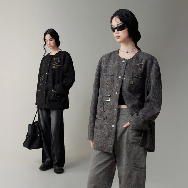 Genesis Yuan's early autumn temperament, high-end mixed yarn texture ...