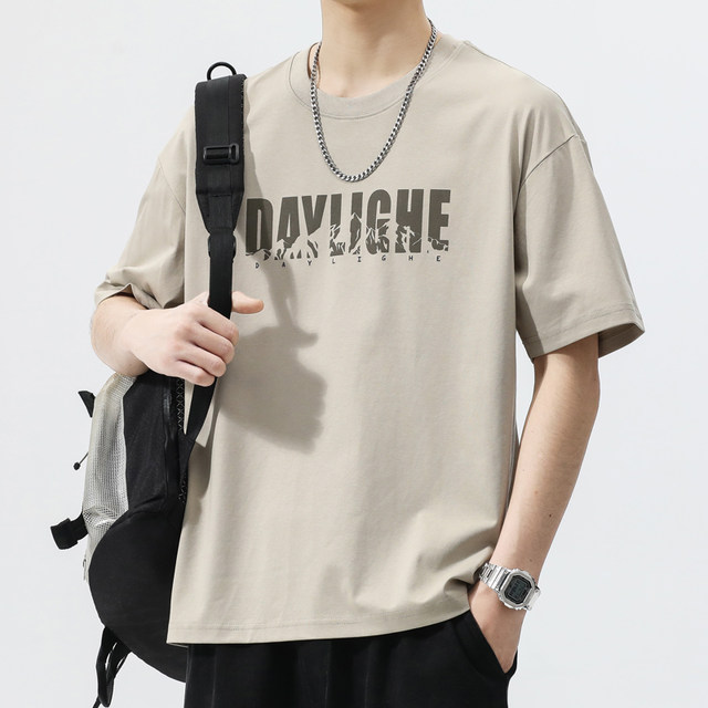 Luo Meng 2024 new short-sleeved T-shirt men's summer trendy brand ...