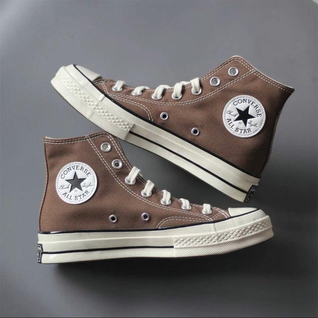Converse Converse 2023 spring 1970s new coffee color black tea brown high-top canvas casual ...