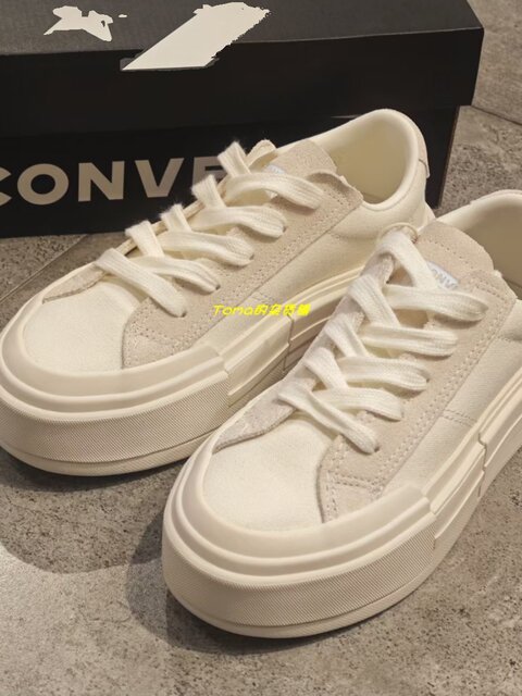 Converse Converse uu Women's Low Ankle Thick Sole Height Canvas Shoes ...