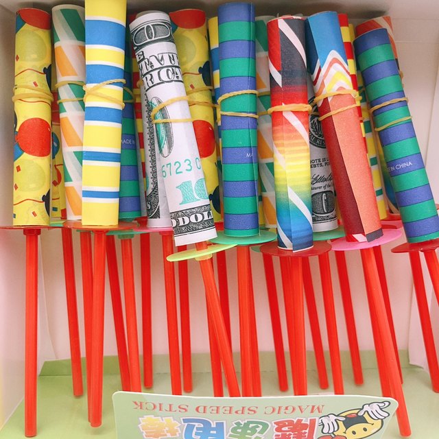 Classic children's swing stick toy, creative whole-person telescopic ...