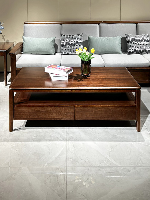 All-Solid Wood Coffee Table Minimalist Modern Small Apartment Living ...