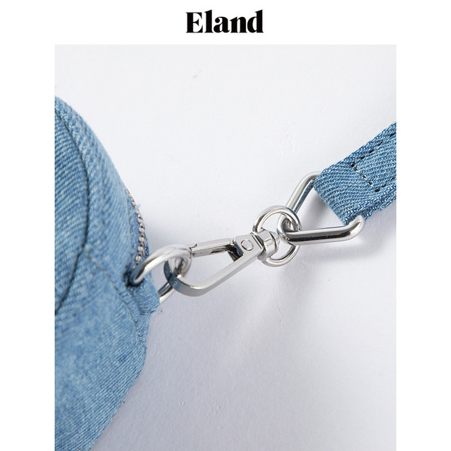 ELAND clothing shoulder bag messenger bag small bag denim embroidered ...