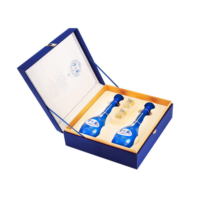 Yanghe Blue Classic Dream Blue M652 Degree 500mL*2 Bottle Gift Box Liquor Official Self-operated ...