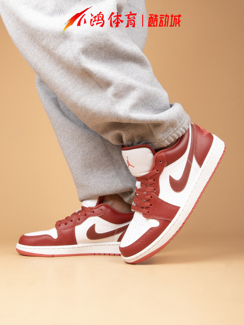 Xiaohong Sports Air Jordan 1 Low AJ1 White and Red Low Retro Basketball Shoes FJ3459-160