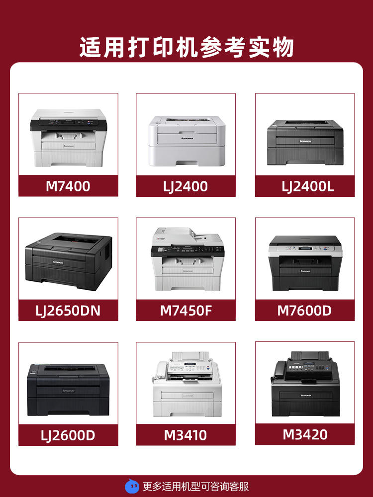 适用联想M7400硒鼓LD2441粉盒LT2441H LJ2400L M7650DF M7600D M7450F 2650 LJ2600打印机墨盒-淘宝网