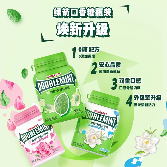 Green Arrow chewing gum original mint about 40 pieces * 6 bottles of ...